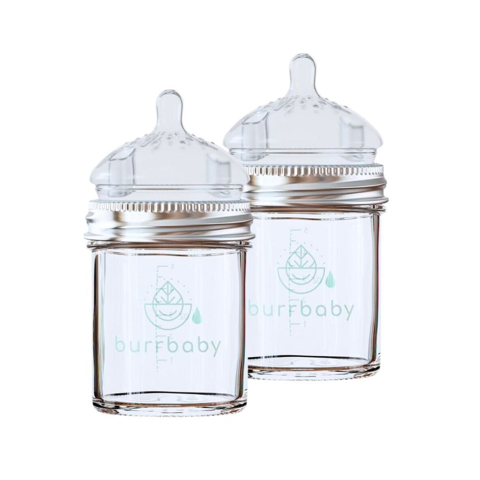 6oz Natural Glass Baby Bottles – Burrbaby